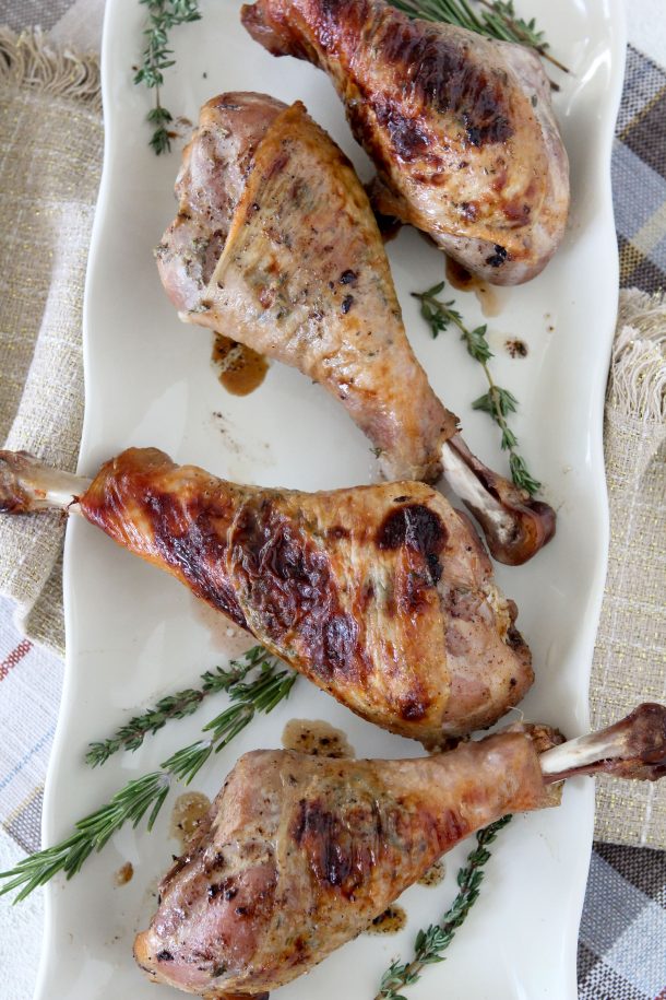 Friendsgiving Apple Cider Braised Turkey Legs - The Whole Smiths