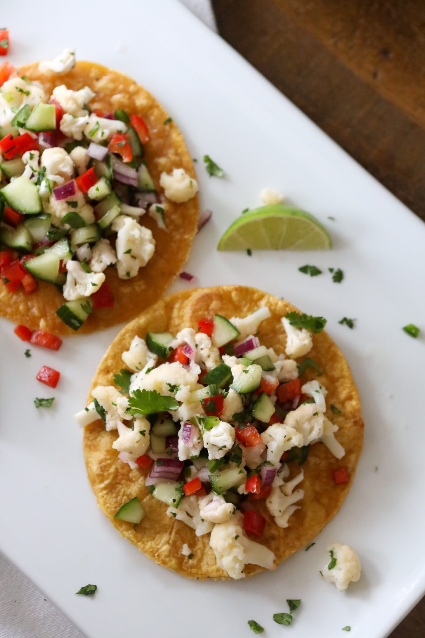 Cauliflower Ceviche Tostadas - The Whole Smiths